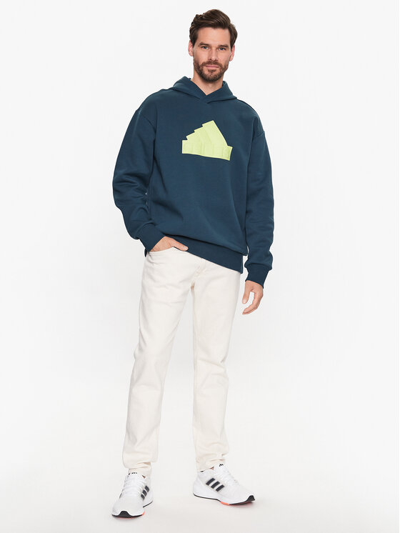 adidas Bluză Future Icons Badge of Sport Hoodie IJ6391 Turcoaz Regular ...