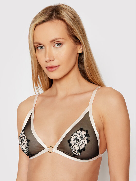 Aubade Komplet bielizny Fleurs Cheries P080I Czarny | Modivo.pl