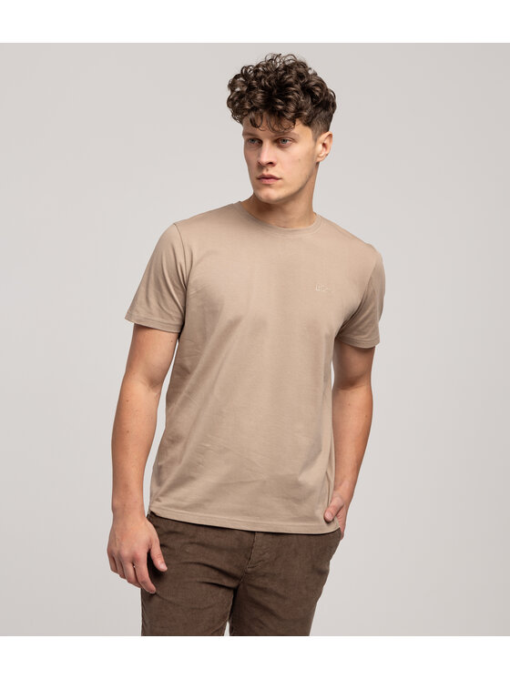 Lee Cooper T-Shirt OBUTCH 0875 Beżowy Regular Fit | Modivo.pl