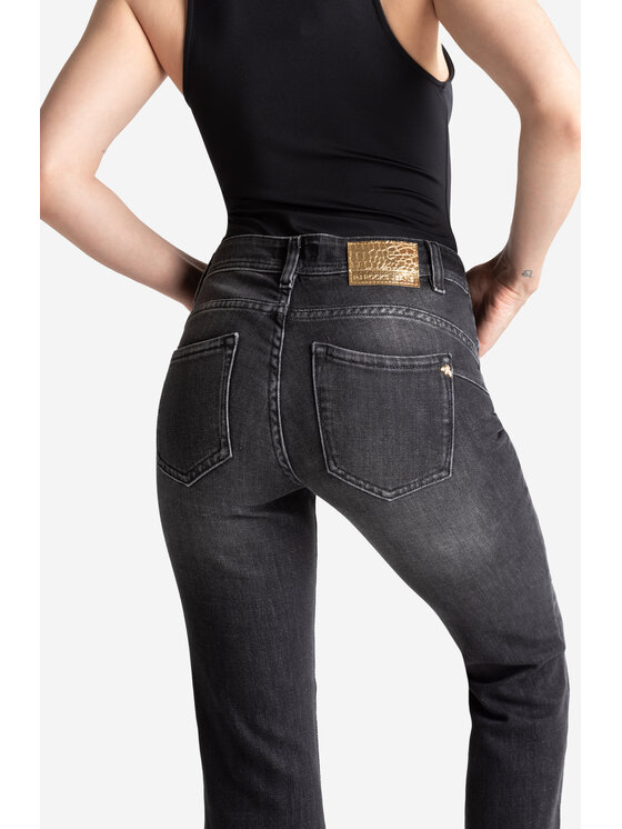 RJ Rocks Jeans Jeansy Mona Czarny Flared Leg | Modivo.pl