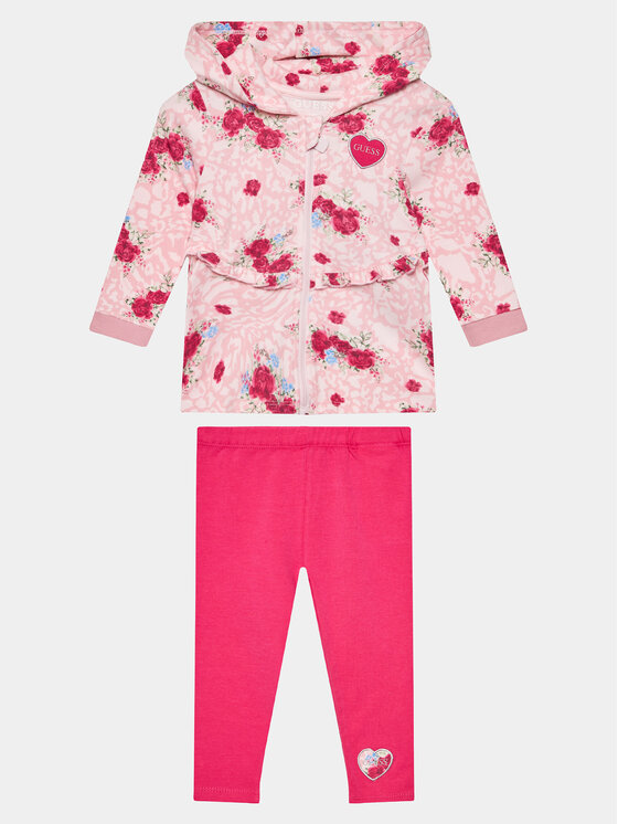 Guess Set Sweatshirt und Leggings A3BG10 KA6W0 Rosa Regular Fit | Modivo.de
