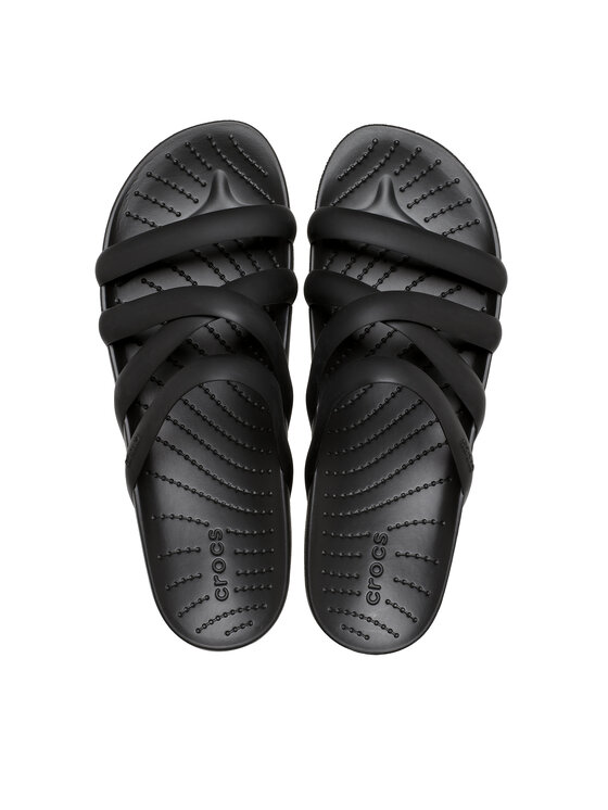 Crocs Pantoletten Splash Strappy Sandal 208217 Schwarz | Modivo.de