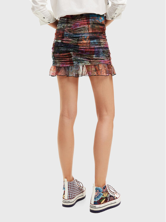 Desigual Spódnica mini Bora 22WWFK03 Kolorowy Slim Fit | Modivo.pl