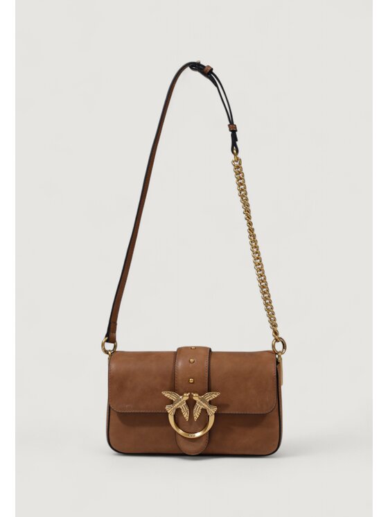 PINKO Torba LOVE ONE MINI SLOUCHY FL PELLE Brązowy | Modivo.pl