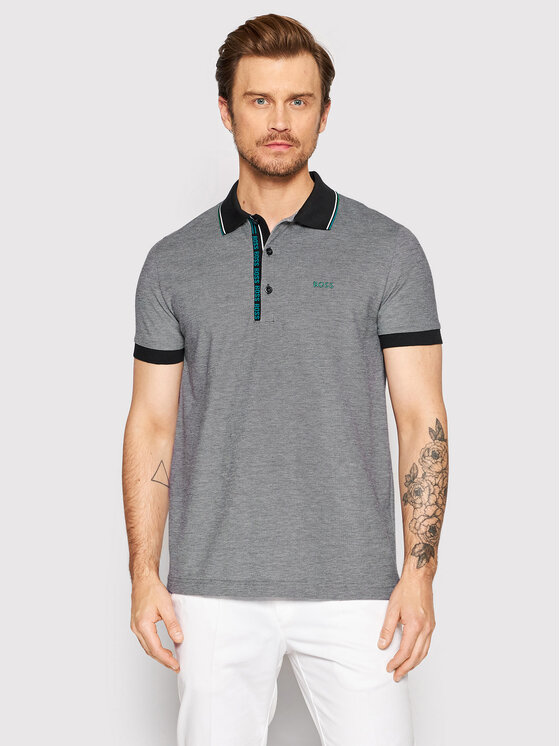 Boss Polo Paule 4 50469391 Szary Regular Fit | Modivo.pl