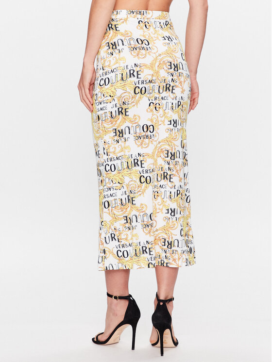 Versace Jeans Couture Миди пола 74HAE808 Бял Regular Fit | Modivo.bg