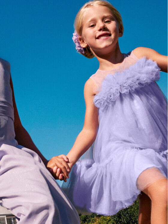 Abel & Lula Sukienka elegancka 5051 Fioletowy Regular Fit | Modivo.pl