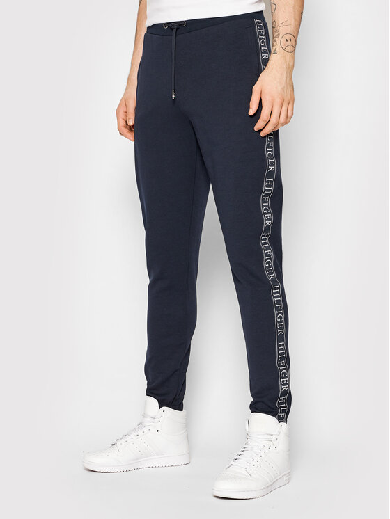 Tommy Hilfiger Jogginghose Branded Tape MW0MW20315 Dunkelblau Regular Fit Modivo
