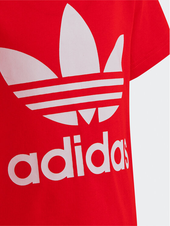 adidas T-Shirt Adicolor Trefoil T-Shirt IC9117 Czerwony Regular Fit ...