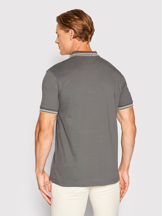 Boss Polo Paul Curved 50469245 Gris Slim Fit | Modivo.fr
