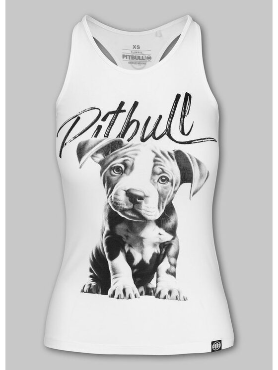 PITBULL Tank top Puppy Biały Regular Fit | Modivo.pl