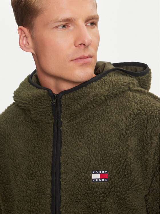 Tommy Jeans Geacă Teddy DM0DM19224 Verde Regular Fit | Modivo.ro