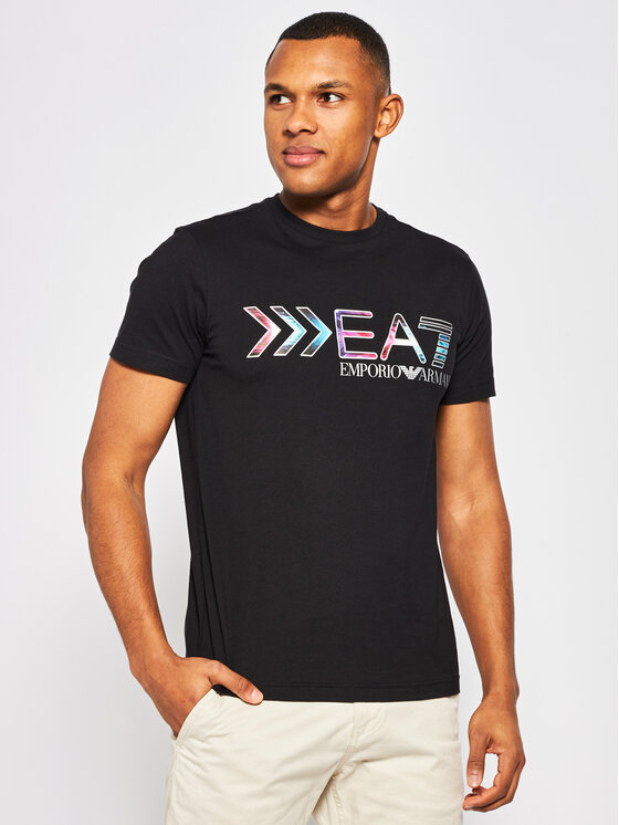 EA7 Emporio Armani T-Shirt 3HPT16 PJ02Z 1200 Czarny Regular Fit | Modivo.pl