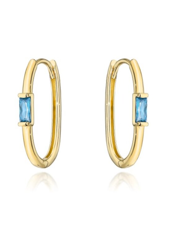 Fugart Kolczyki Kolczyki złote z niebieskim kamieniem FUG7-17-K01216-2 ...