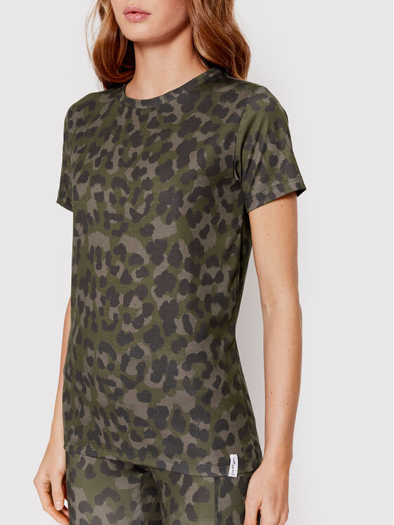 HYPE T-Shirt ZVLR-486 Brązowy Regular Fit | Modivo.pl