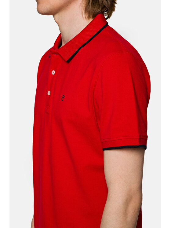 Lancerto Polo Dominic Czerwony Regular Fit | Modivo.pl