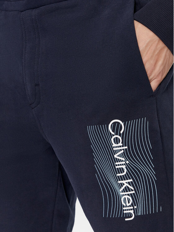 Calvin Klein Pantaloni Trening Wave Lines Hero K10k112775 Bleumarin