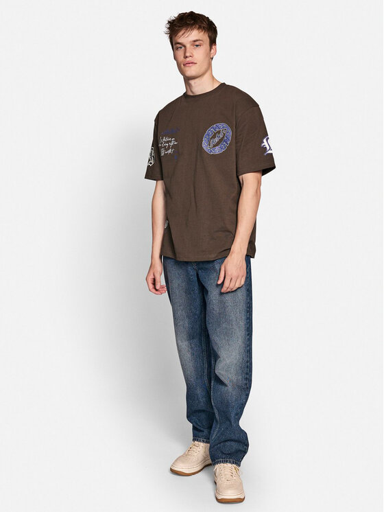 Redefined Rebel T-Shirt River 221031 Brązowy Boxy Fit | Modivo.pl