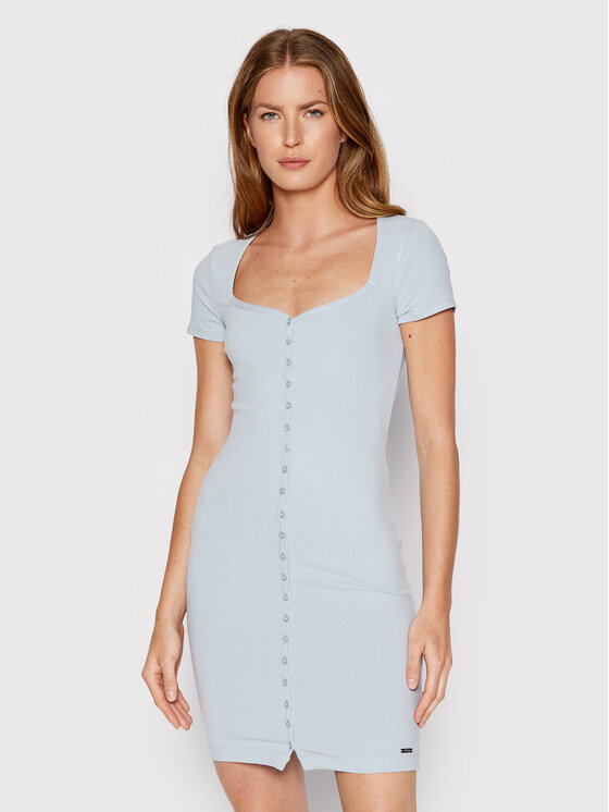 Guess Haljina za svaki dan WBGK01 KB9E2 Plava Slim Fit | Modivo.hr