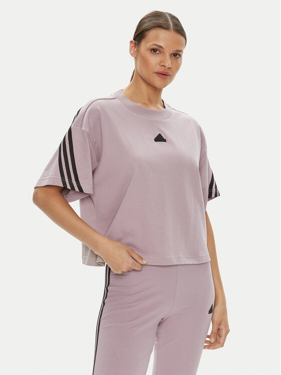 adidas Póló Future Icons 3-Stripes IS3613 Lila Loose Fit | Modivo.hu