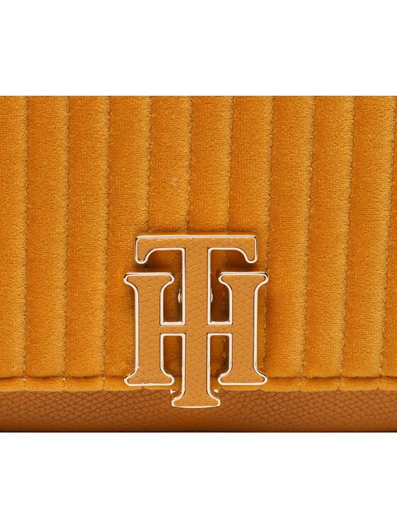 Tommy Hilfiger Torebka Outline Crossover Velvet AW0AW13413 Żółty ...