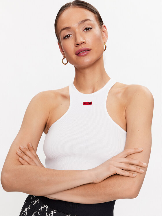 Hugo Top Danola 50486526 Weiß Slim Fit | Modivo.de