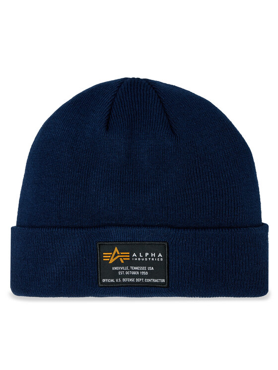 Alpha Industries Czapka Crew Beanie 128924 Granatowy | Modivo.pl