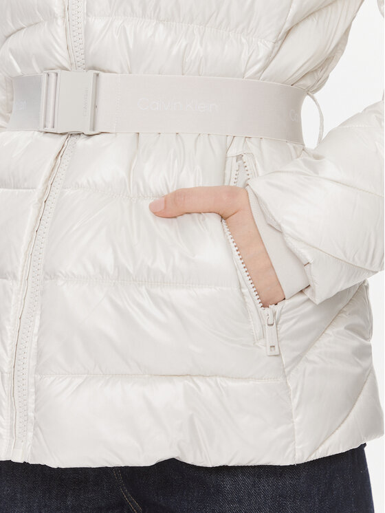 Calvin Klein Geacă din puf Ess K20K206090 Écru Slim Fit | Modivo.ro