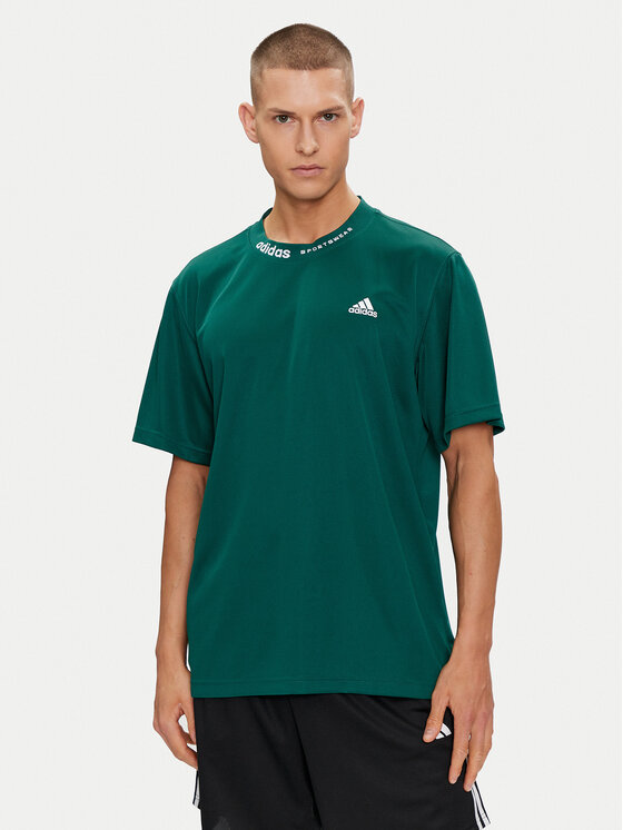 adidas T-Shirt IJ6462 Zelená Loose Fit | Modivo.cz