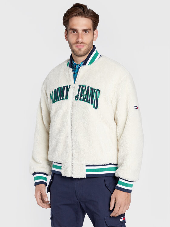Tommy Jeans Bomber striukė Tjm Collegiate Sherpa DM0DM15120 Écru ...