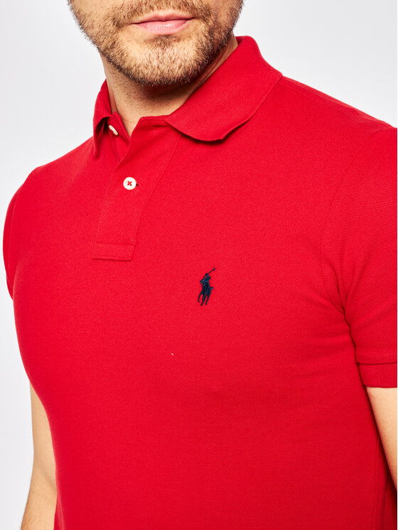 Polo Ralph Lauren Polo Core Replen 710548797 Czerwony Slim Fit | Modivo.pl