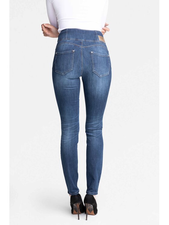 RJ Rocks Jeans Jeansy Vicki Niebieski Slim Leg | Modivo.pl