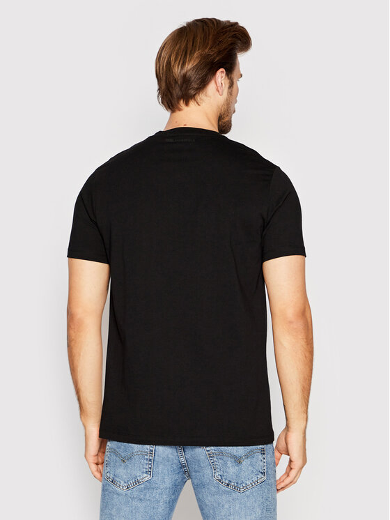 KARL LAGERFELD Tricou Crew Neck 755047 521225 Negru Regular Fit | Modivo.ro