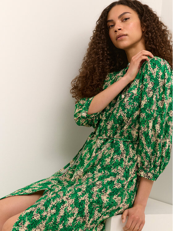 Karen by Simonsen Letní šaty Grace 10104188 Zelená Relaxed Fit | Modivo.cz