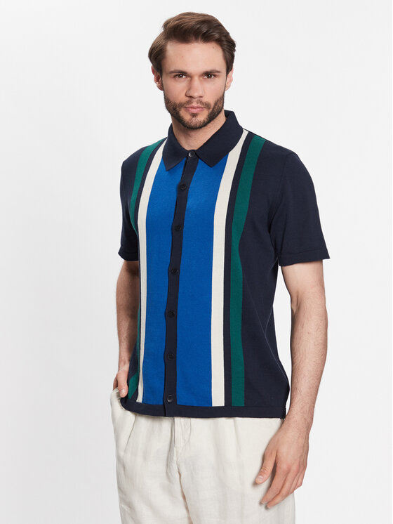Sisley Strickjacke 1094T500B Dunkelblau Regular Fit | Modivo.at