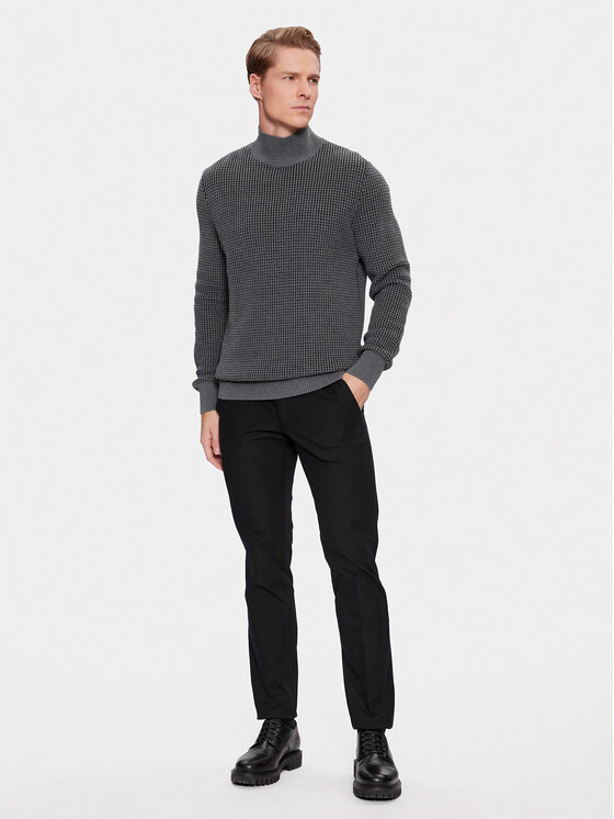 Boss Medžiaginės kelnės Kaito1_T 50487754 Juoda Slim Fit | Modivo.lt