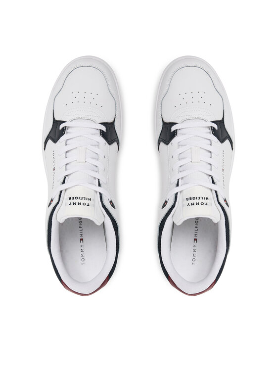 Tommy Hilfiger Sneakersy Th Basket Core Lite Lth Mix FM0FM05518 Biały ...