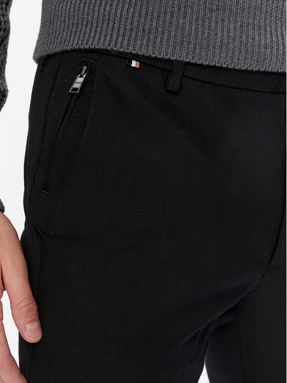 Boss Medžiaginės kelnės Kaito1_T 50487754 Juoda Slim Fit | Modivo.lt