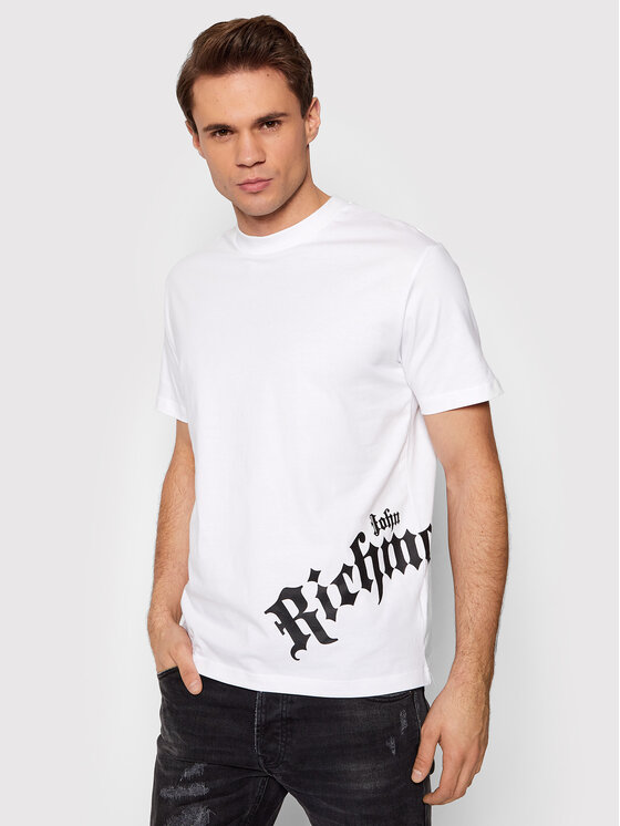 John Richmond T-Shirt Fraxur UMP22106TS Biały Regular Fit | Modivo.pl