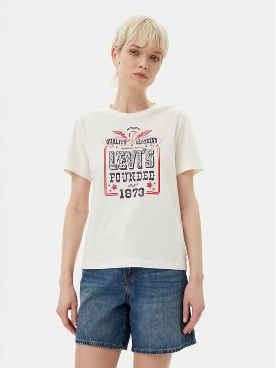 Levi's® T-Shirt A8802-0041 Biały Standard Fit | Modivo.pl