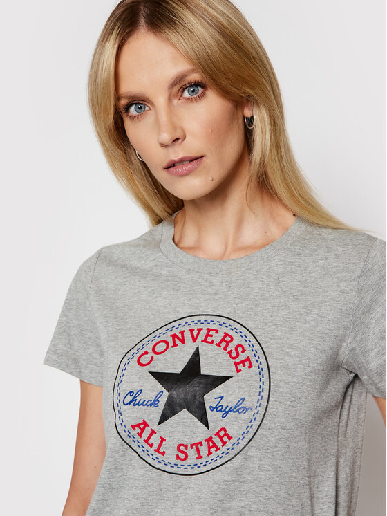 Converse T-Shirt Chuck Taylor Patch Nova 10017759 Szary Standard Fit ...