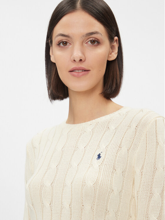 Polo Ralph Lauren Sveter 211891640010 Écru Regular Fit | Modivo.sk