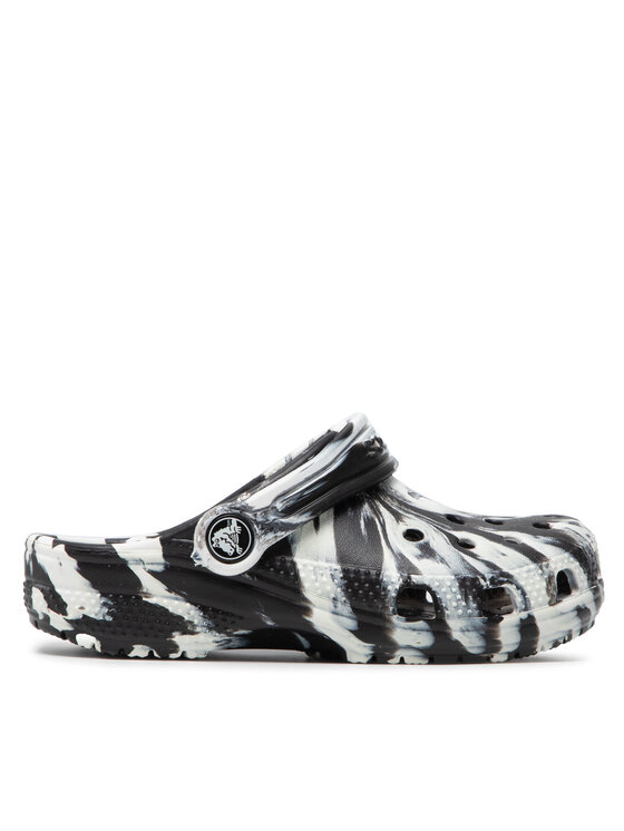 Crocs Pantoletten Classic Marbled Clog 207464 Schwarz | Modivo.de