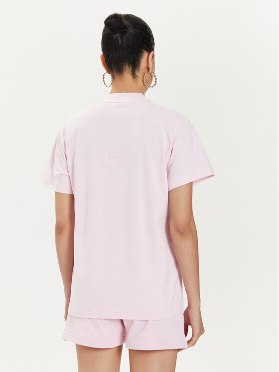 adidas T-Shirt Embroidered IS4288 Růžová Regular Fit | Modivo.cz