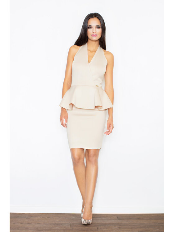 FIGL Sukienka M368 Beżowy Regular Fit | Modivo.pl