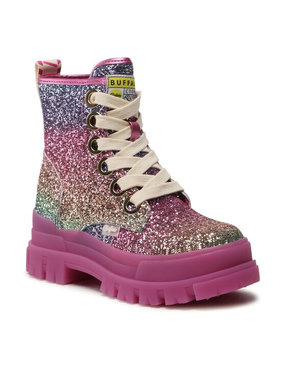 Buffalo Trapery Aspha Laceup Hi BN16222001 Różowy | Modivo.pl