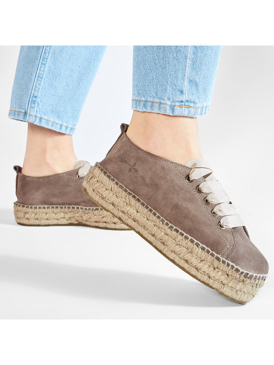 Manebi Espadryle Sneakers D K 1 9 E0 Brązowy Modivo Pl