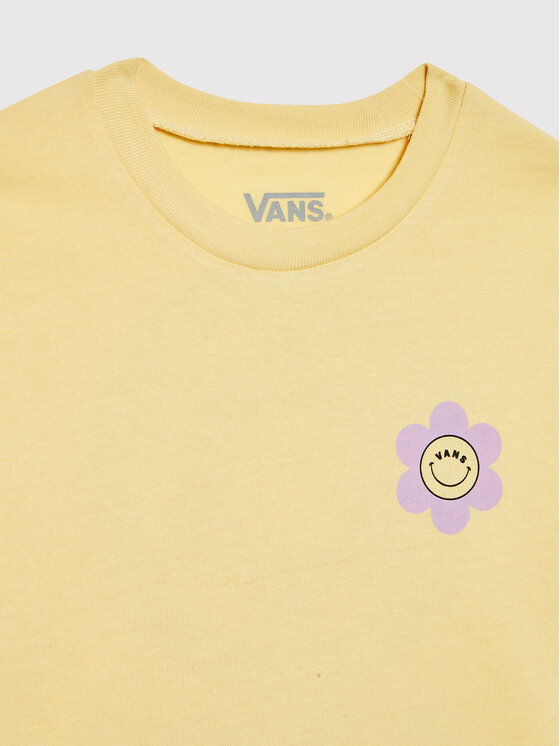 Vans T-Shirt Radically Happy Crew VN0A7YVK Żółty Regular Fit | Modivo.pl