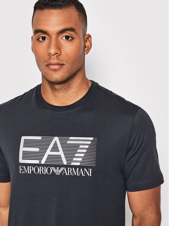 EA7 Emporio Armani T-Shirt 6LPT81 PJM9Z 0578 Granatowy Regular Fit | Modivo.pl