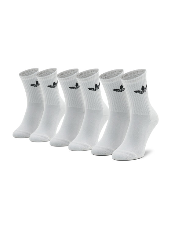 adidas Skarpety długie Cus Tre Crw Sck HB5881 Biały | Modivo.pl